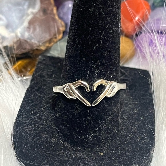 Jewelry | Heart Shape Fingers Symbol Ring | Poshmark